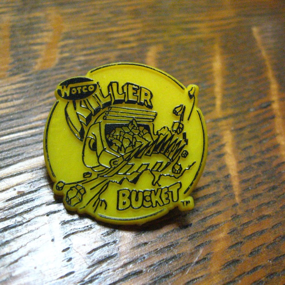 Wotco Killer Bucket Vintage Lapel Pin - Gem